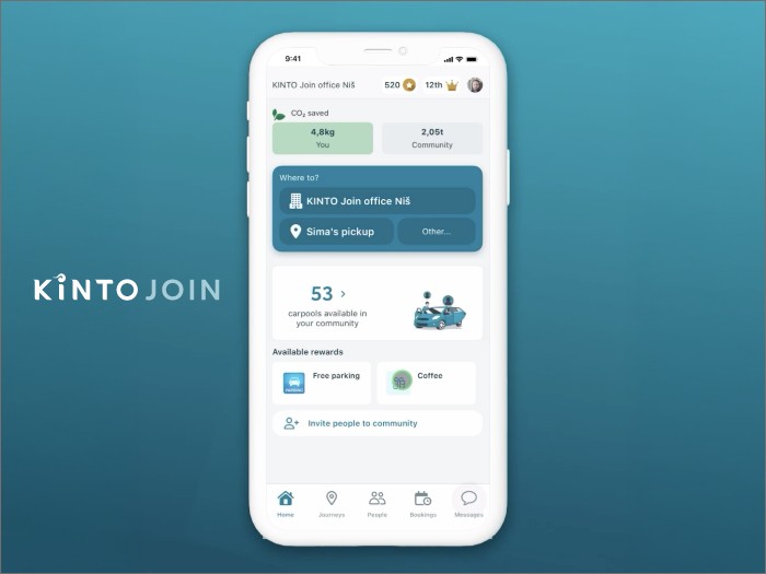 KINTO Join | Aplikacja do wynajdywania wspólnych dojazdów